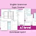Comprehensive English Grammar Tracker Educational Sheets for English ...