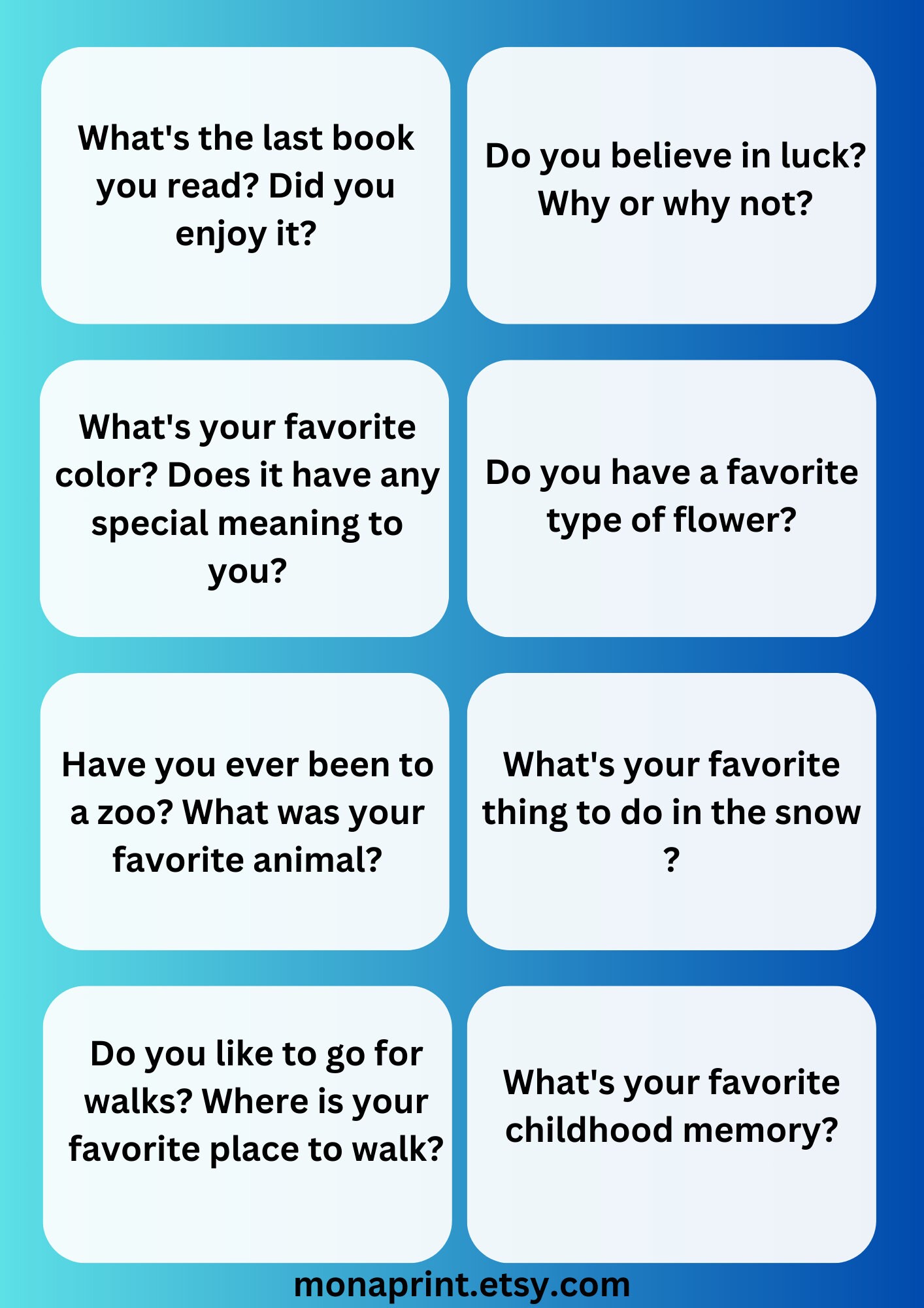 100 ESL Conversation Starter Flashcards - A2-B1 Level Speaking Prompts ...