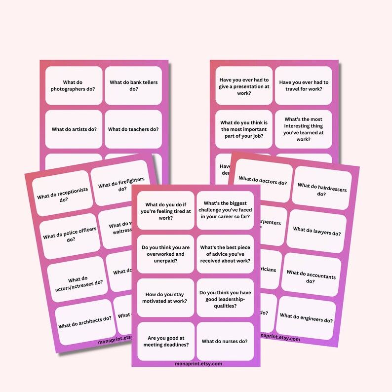 100 ESL Conversation Starter Flashcards, Level A2-B1 Speaking Prompts ...