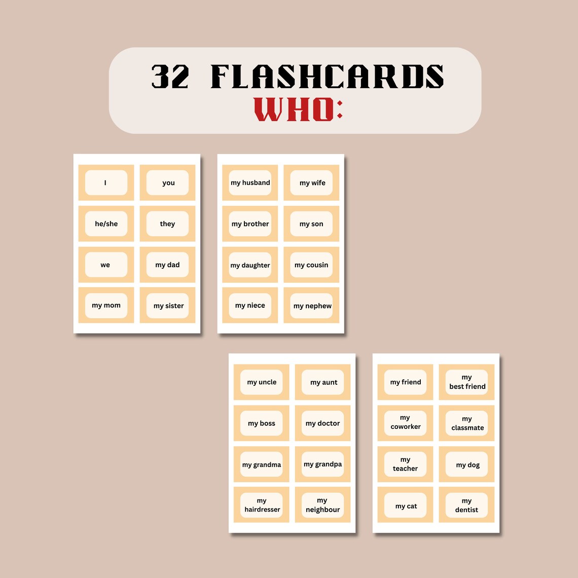 Sentence Building Flashcards for ESL Learners, Practice the Tenses and ...