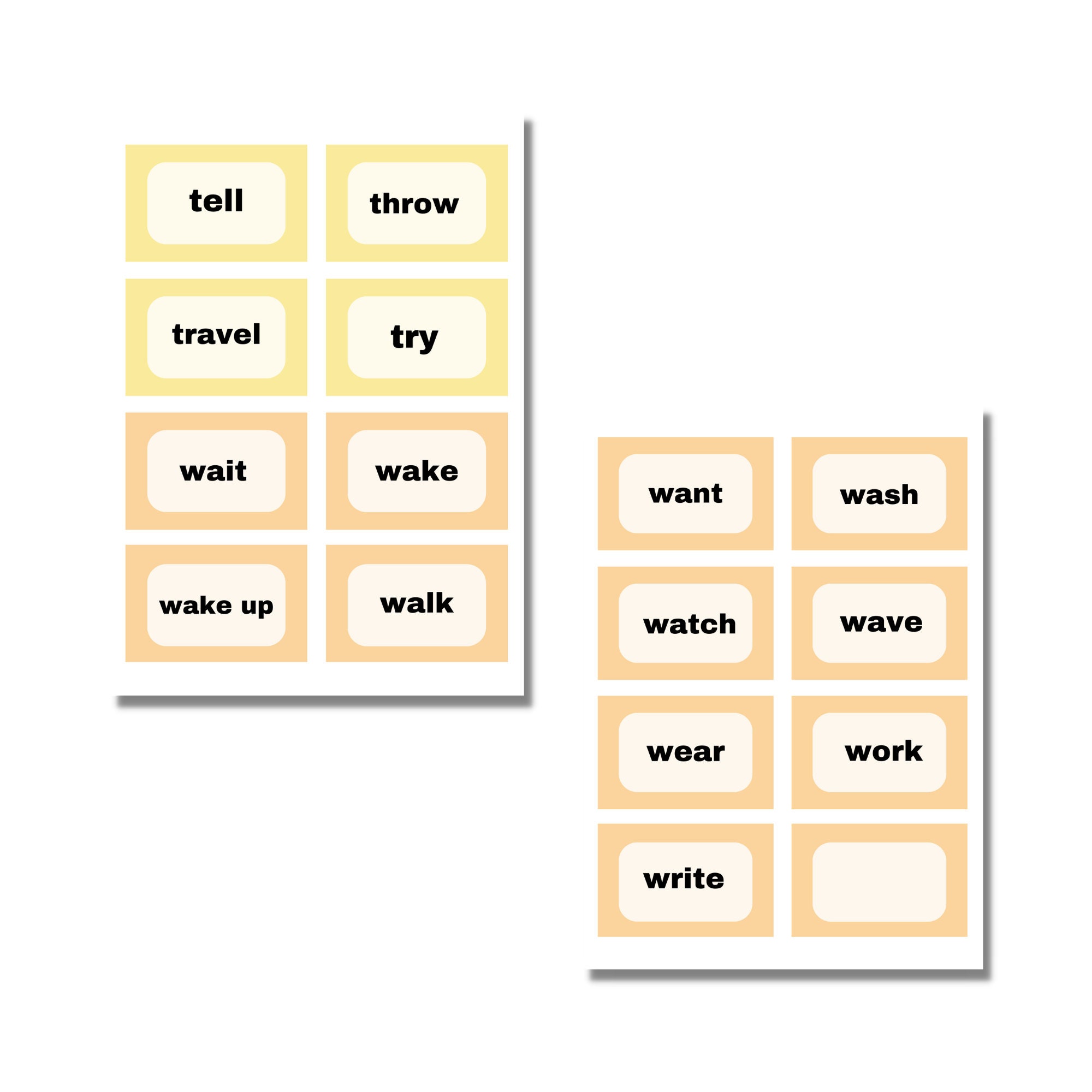 ESL Verbs Flashcards for Beginners: English Classroom & Homeschool ...