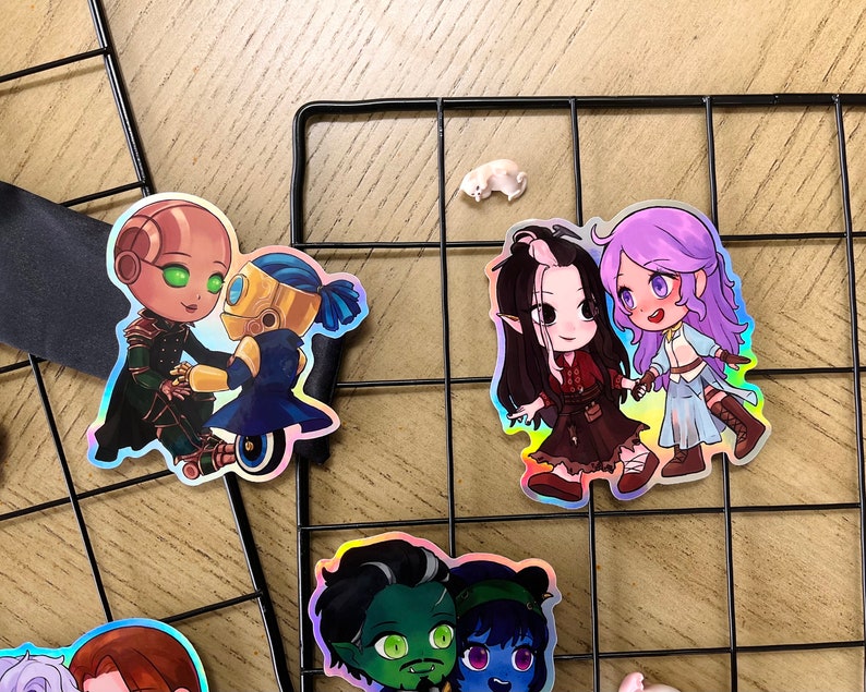 Critical Role Couple 9cm Holographic Stickers (dorym, Imodna ...
