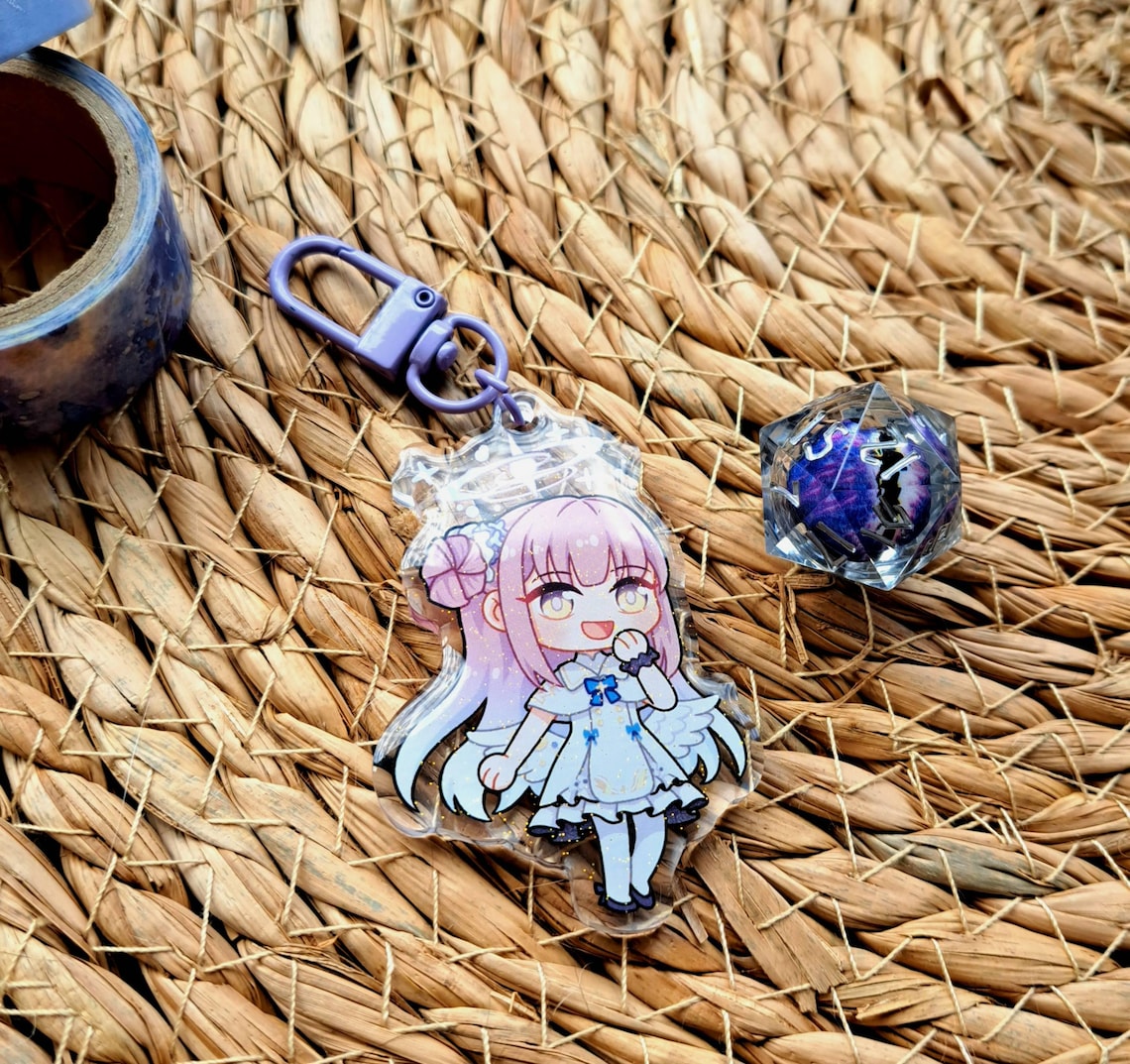 Blue Archive Glitter Epoxy Charm, Anime Keychain (2.5") - Etsy