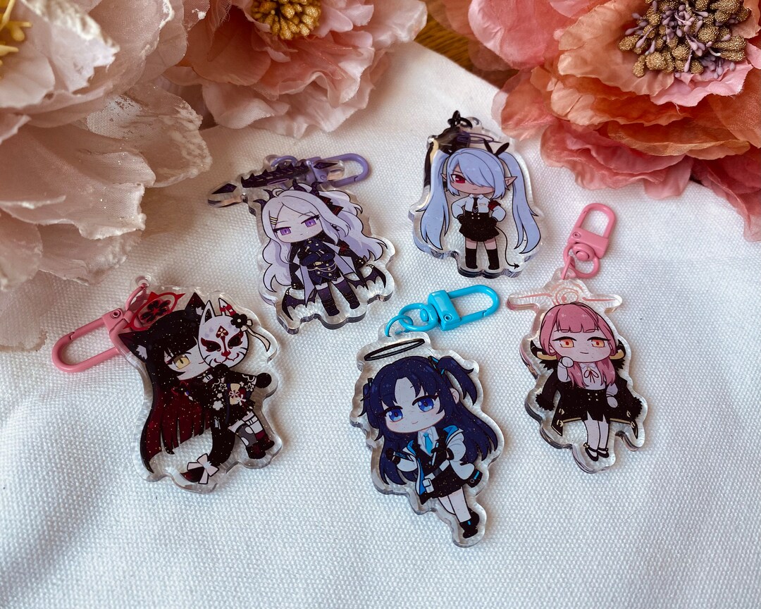 Blue Archive 2.5 Double Sided Glitter Epoxy Charms - Etsy