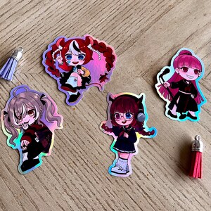 Hololive EN 8cm Holographic Sticker (calli, Bae, Irys, Mumei, Kronii ...