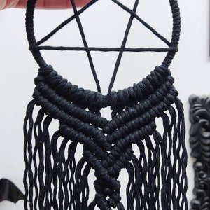 Black Inverted Pentagram Wall Hanging, Pentacle Wall Decor, Gothic ...