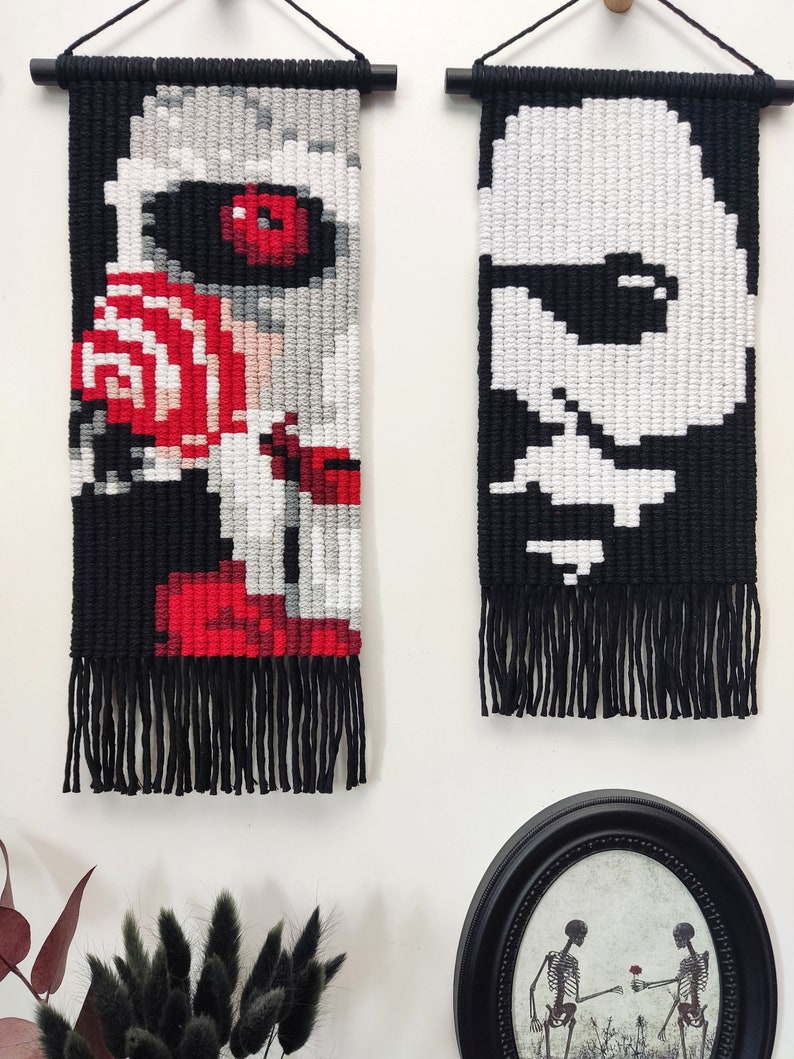 Handcrafted Horror Macrame Wall Hanging: Gothic Home Decor - Etsy