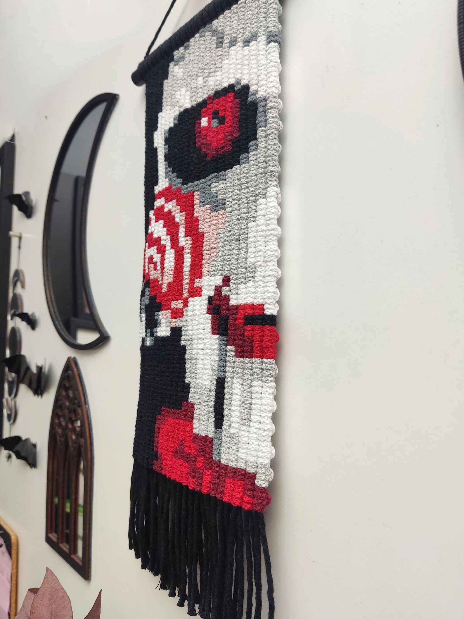 Handcrafted Horror Macrame Wall Hanging: Gothic Home Decor - Etsy