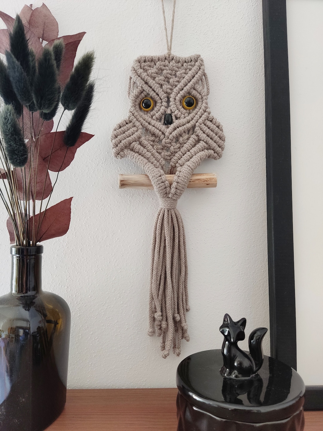 Macrame Owl Wall Hanging: Boho Home Decor, Owls Lover Gift - Etsy