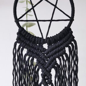 Black Inverted Pentagram Wall Hanging, Pentacle Wall Decor, Gothic ...