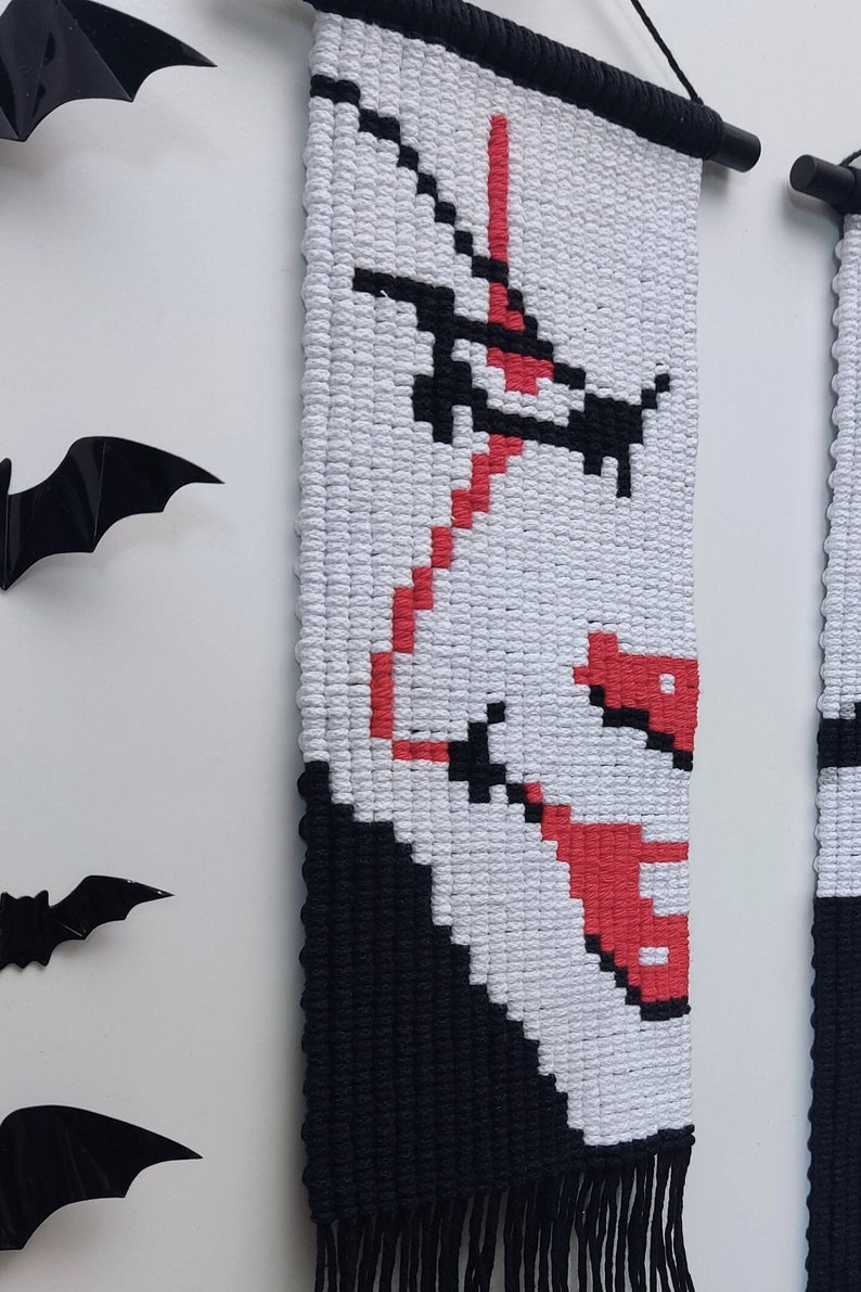 Horror Macrame Wall Hanging: Spooky Home Decor - Etsy