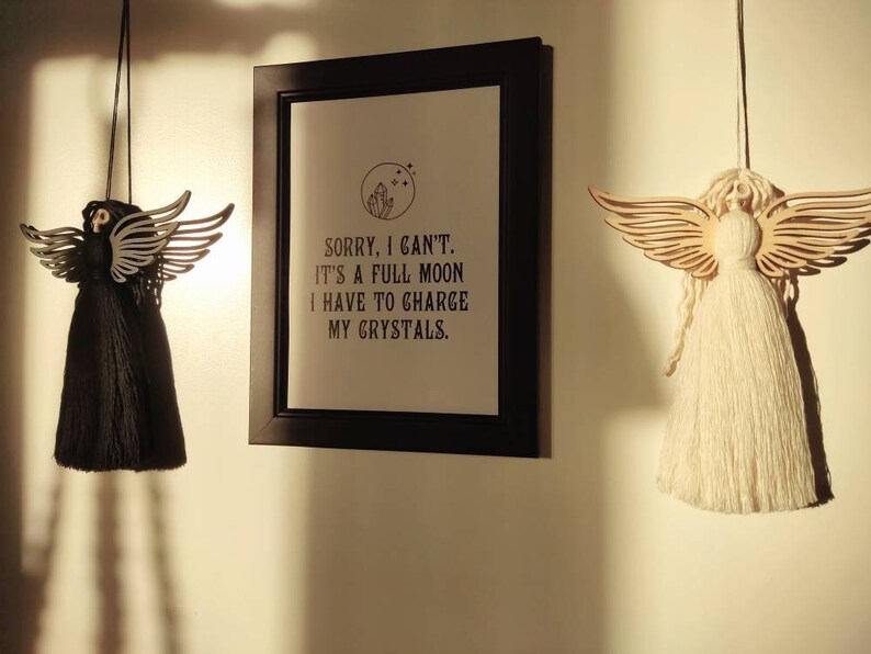 Macrame Skull Angel Wall Decor Angel Ornament Gothic Gift - Etsy