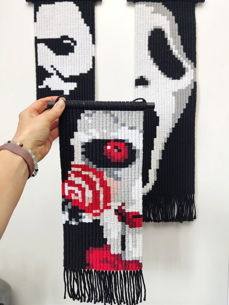 Handcrafted Horror Macrame Wall Hanging: Gothic Home Decor - Etsy