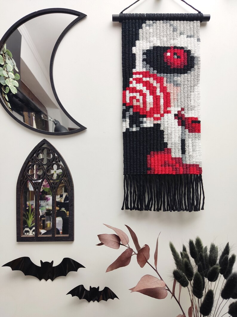 Handcrafted Horror Macrame Wall Hanging: Gothic Home Decor - Etsy