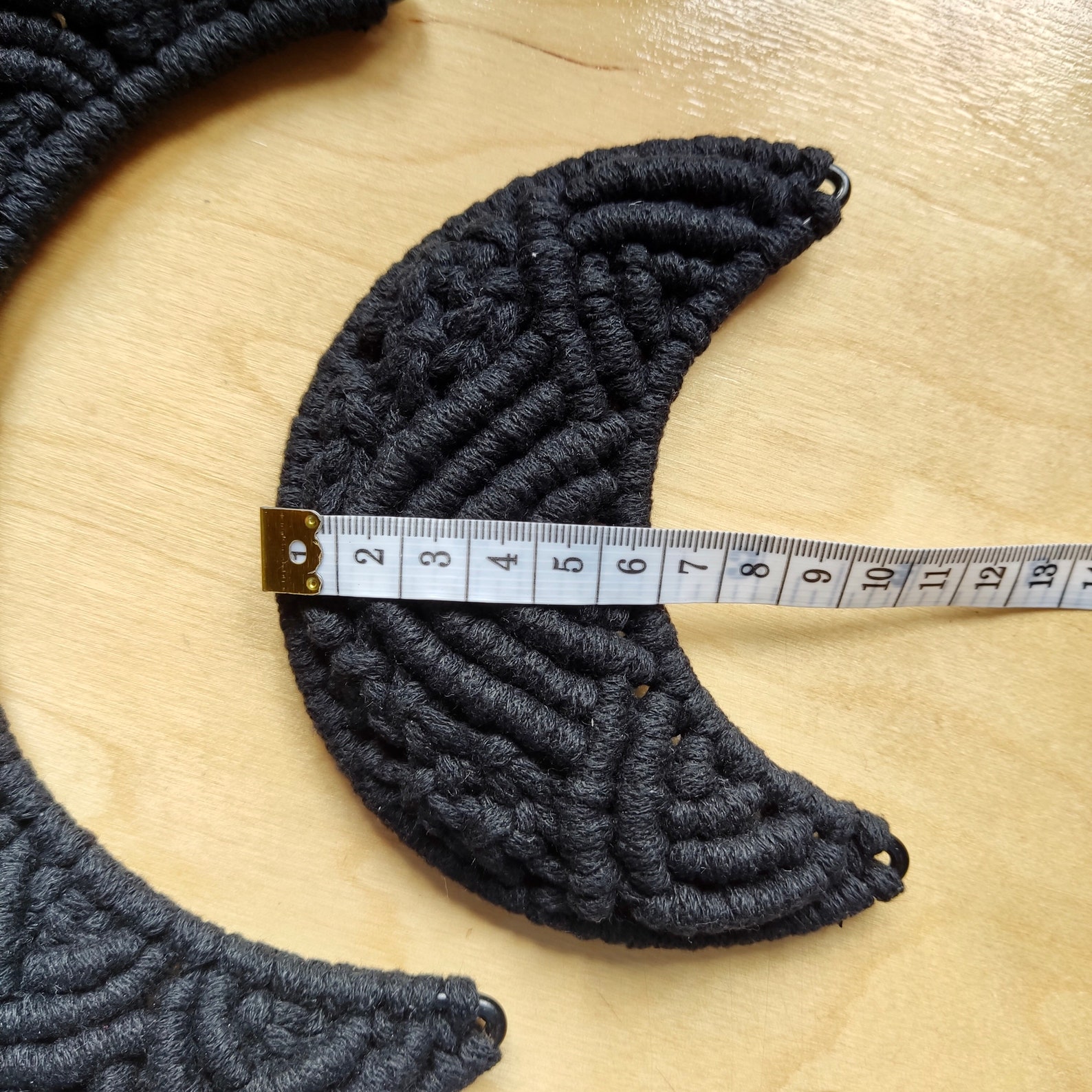 Black Macrame Crescent Moon wall decor Crescent Moon home | Etsy