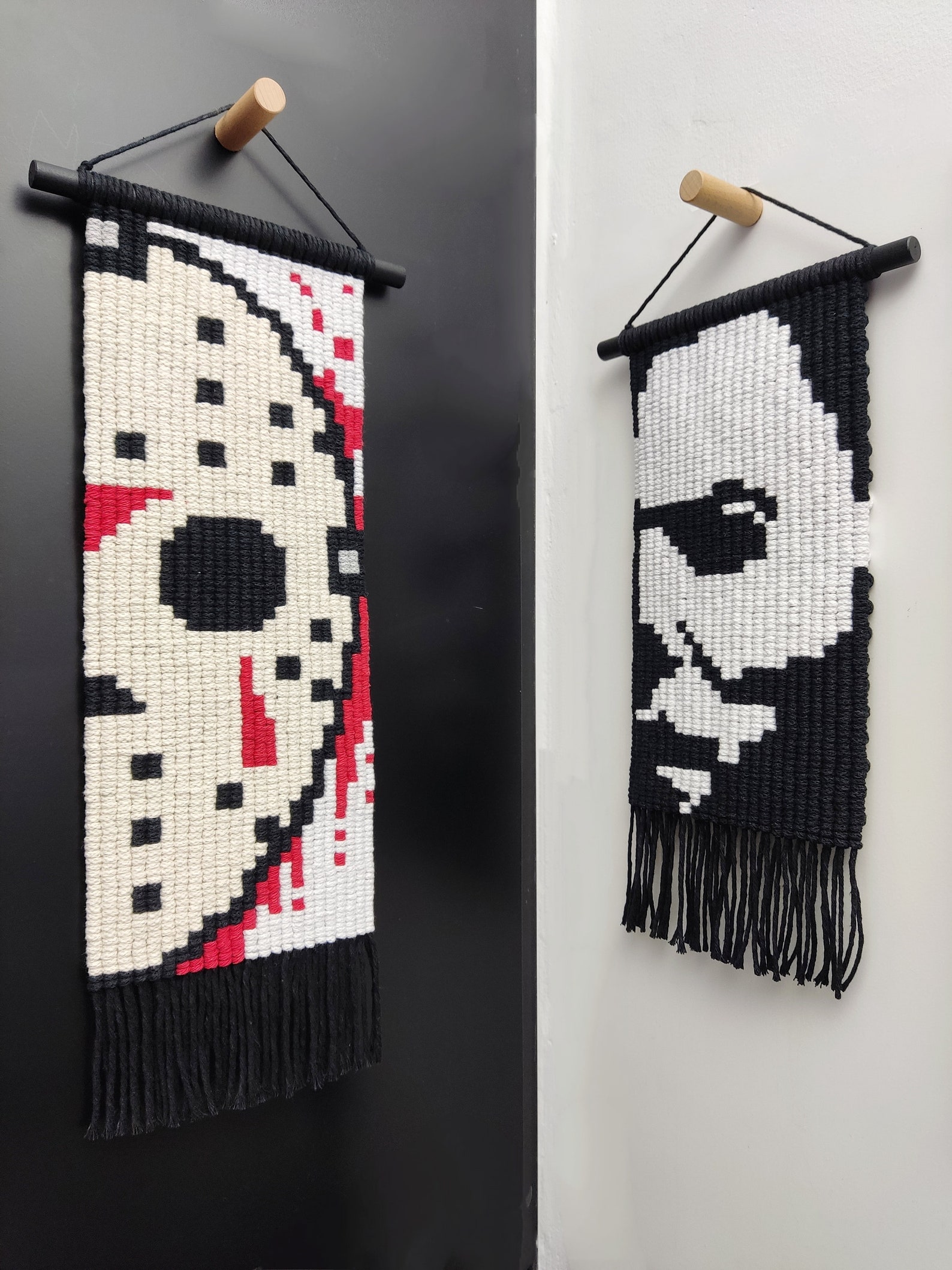 Horror Macrame Wall Hanging: Horror and Spooky Home Decor - Etsy