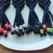 Black Macrame Keychain With Skulls Gothic Keychain Gothic - Etsy