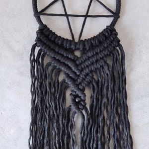 Black Inverted Pentagram Wall Hanging, Pentacle Wall Decor, Gothic ...