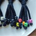 Black Macrame Keychain With Skulls, Gothic Keychain, Gothic Gift ...
