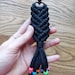 Black Macrame Keychain With Skulls, Gothic Keychain, Gothic Gift ...