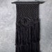 Minimalist Modern Black Macrame Wall Hanging Macrame Home - Etsy