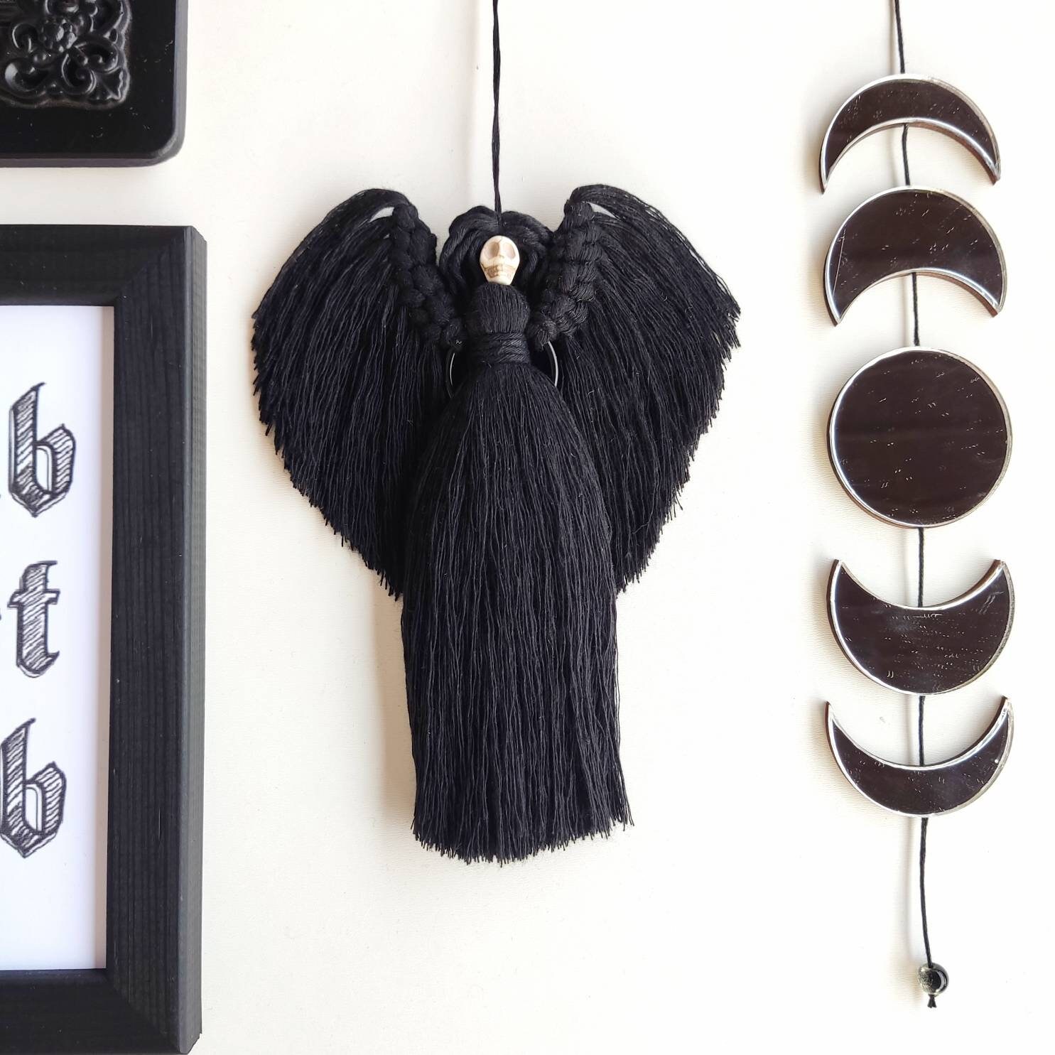 The Goddess of Darkness Macrame Ornament Gothic Wall Decor - Etsy Canada