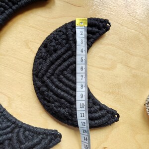 Black Macrame Crescent Moon Wall Decor Crescent Moon Home - Etsy