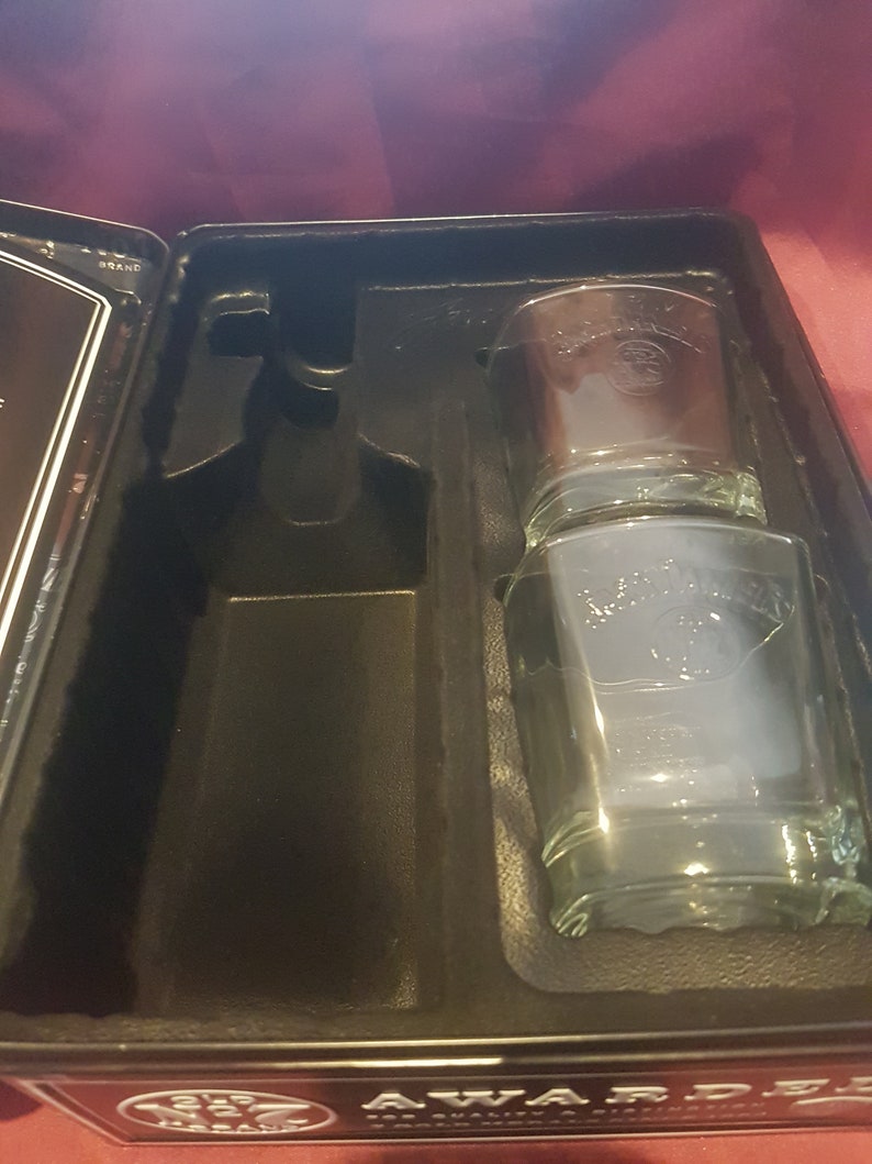 Jack Daniel's Metal Tin Collectors Set With 2 Glasses - Vintage - Since ...