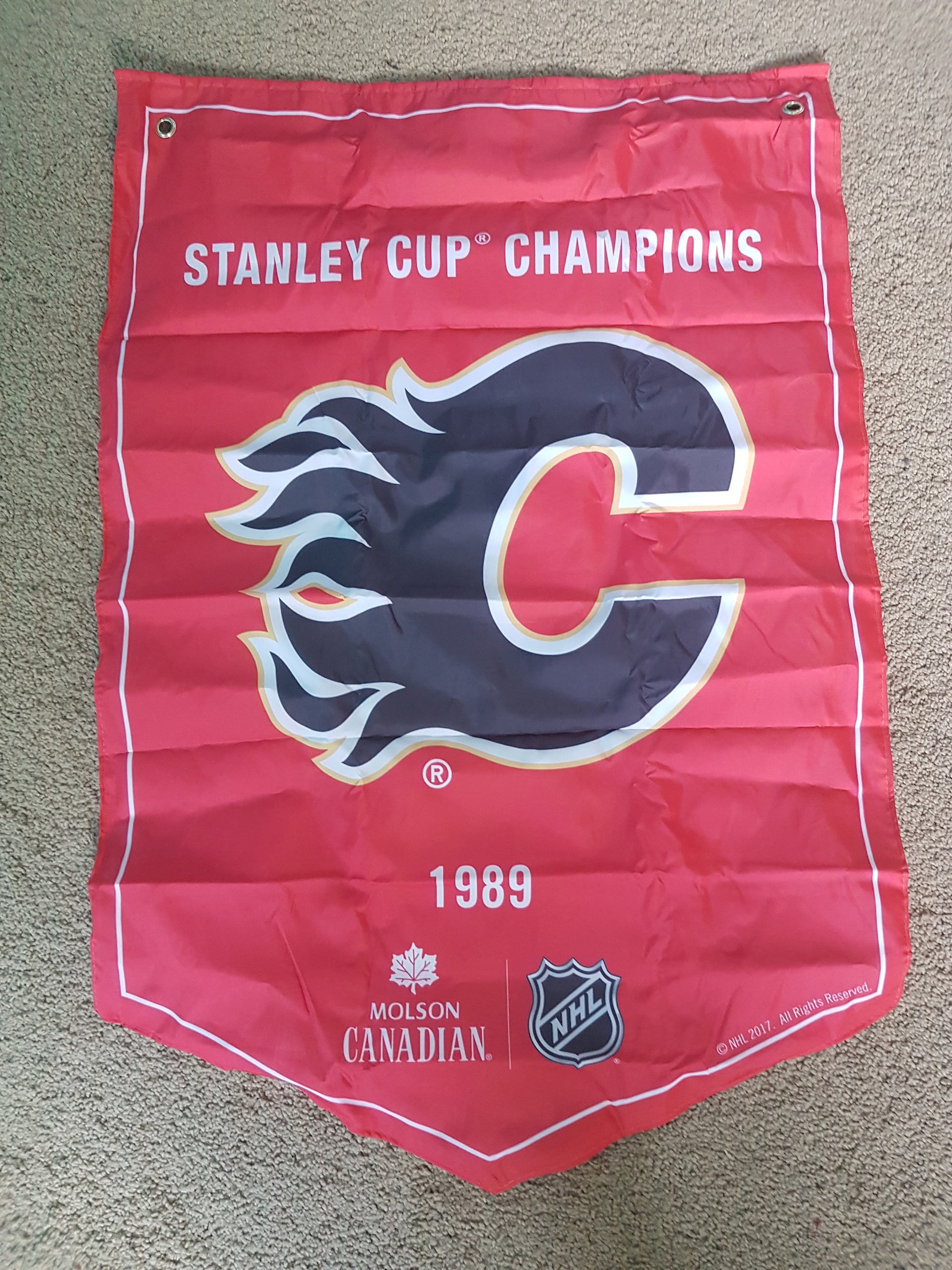 Calgary Flames Stanley Cup Champions Banner - Sealed - Canadian ...
