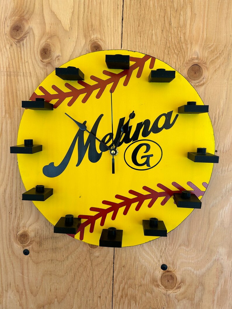 Softball / Baseball Trophy Ring Display With Clock - Etsy