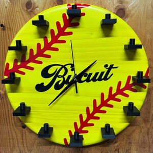 Softball / Baseball Trophy Ring Display With Clock - Etsy