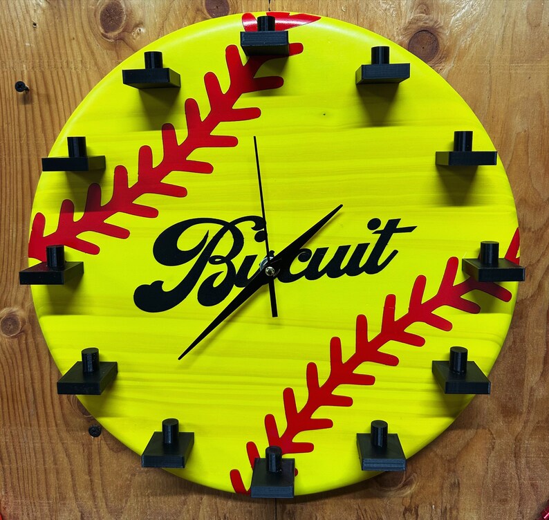 Softball / Baseball Trophy Ring Display With Clock - Etsy