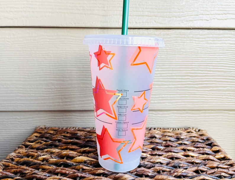 Holographic Stars Starbucks Cup Star Cup Stars on Starbucks - Etsy