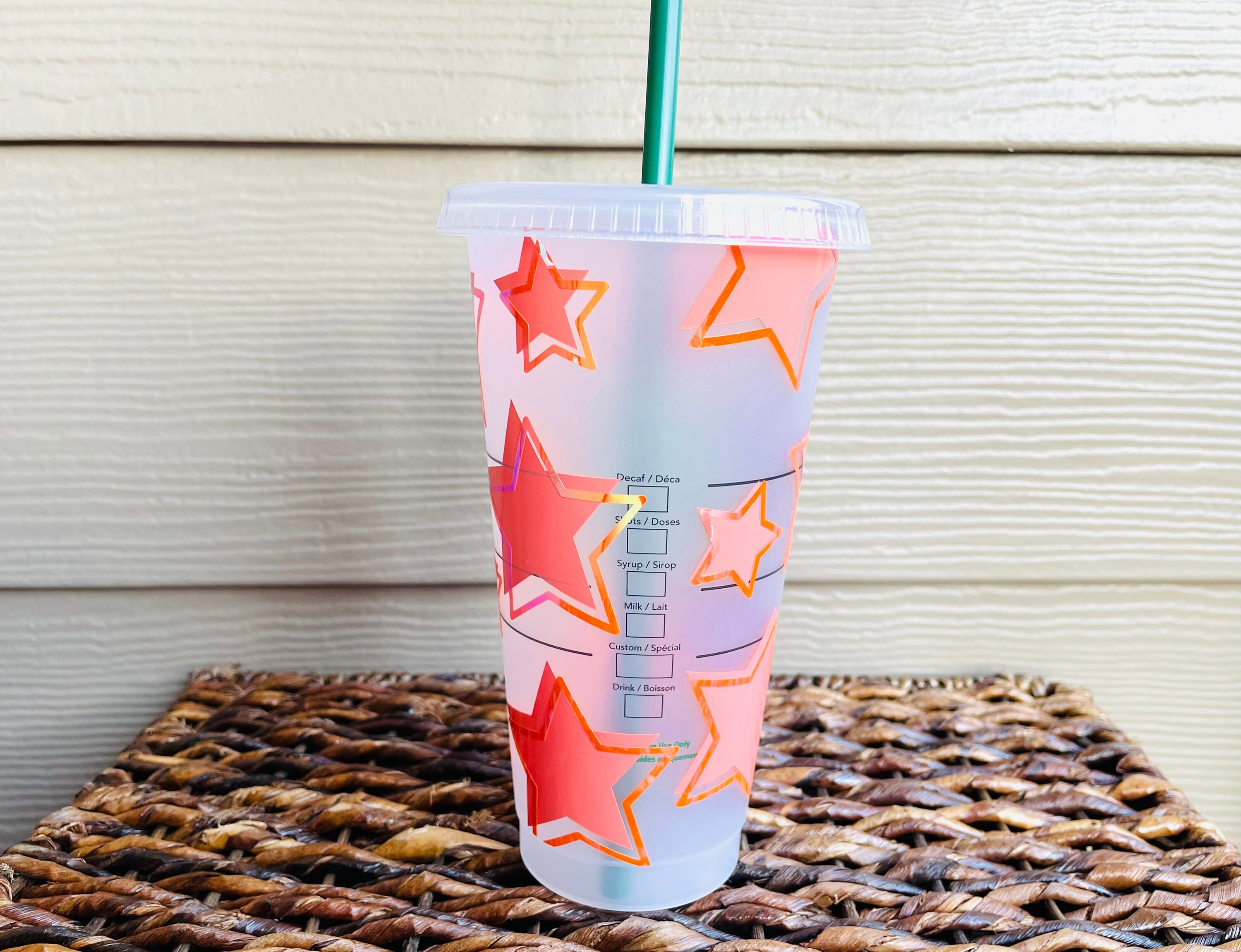 Holographic Stars Starbucks Cup Star Cup Stars on Starbucks - Etsy