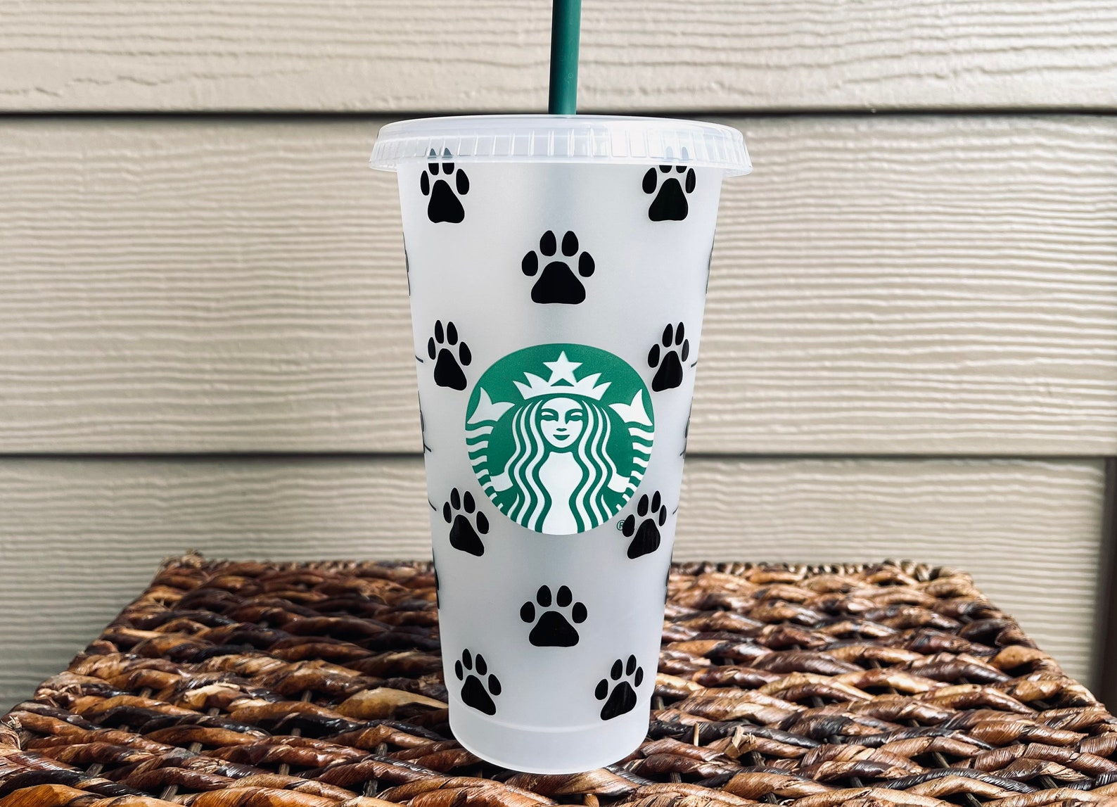 Dog Paw Starbucks Cup Paw Print Cup Dog Mom Starbucks Cup - Etsy