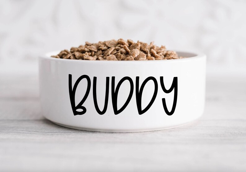 Personalized Pet Decal, Food and Water Bowl Decal, Dog Bowl Sticker ...