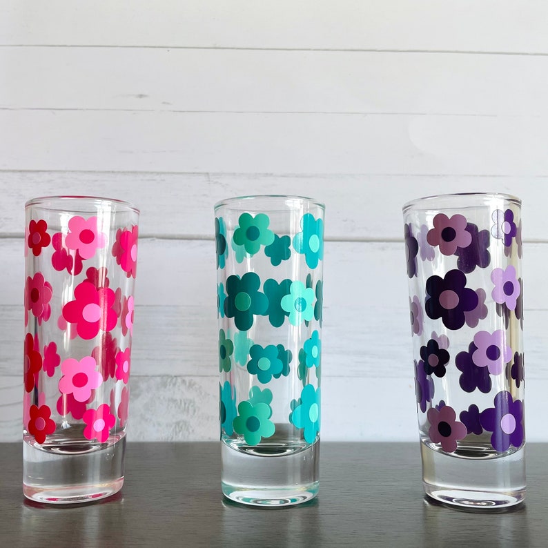 Daisy Shot Glasses Daisy Glassware 2oz Custom Shot Glass - Etsy