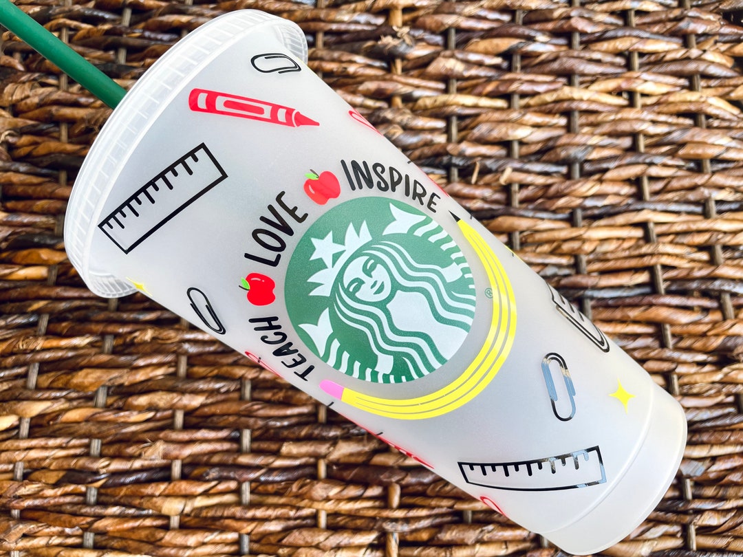 Teacher Starbucks Cup, Starbucks Cup for Teacher Gift, Student Teacher ...