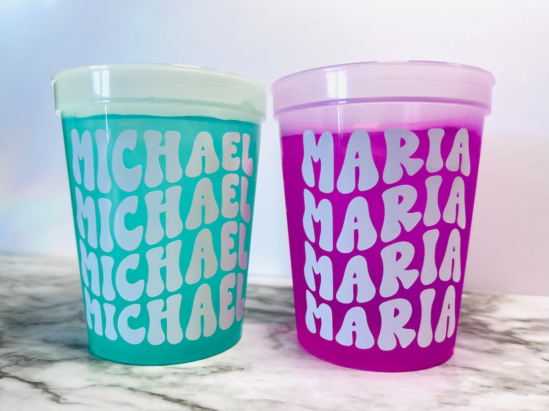 Color Changing Stadium Cup Personalized, Custom Bachelorette Party Cup ...