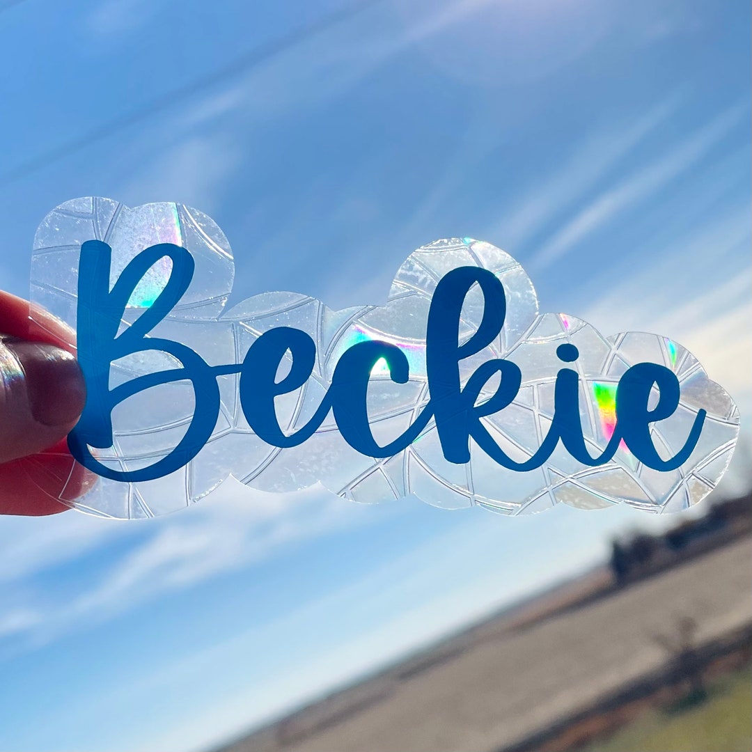 Personalized Suncatcher With Name, Personalized Window Sticker, Rainbow ...