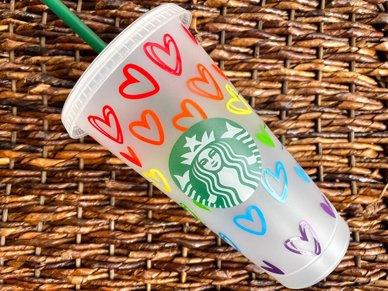 Pride Hearts Starbucks Cup LGBTQ Starbucks Cup Gay Pride - Etsy