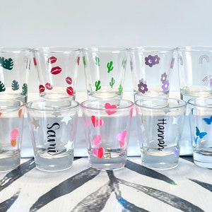 Cute Shot Glasses Personalized, 2oz Custom Shot Glass Bulk, Shooter ...