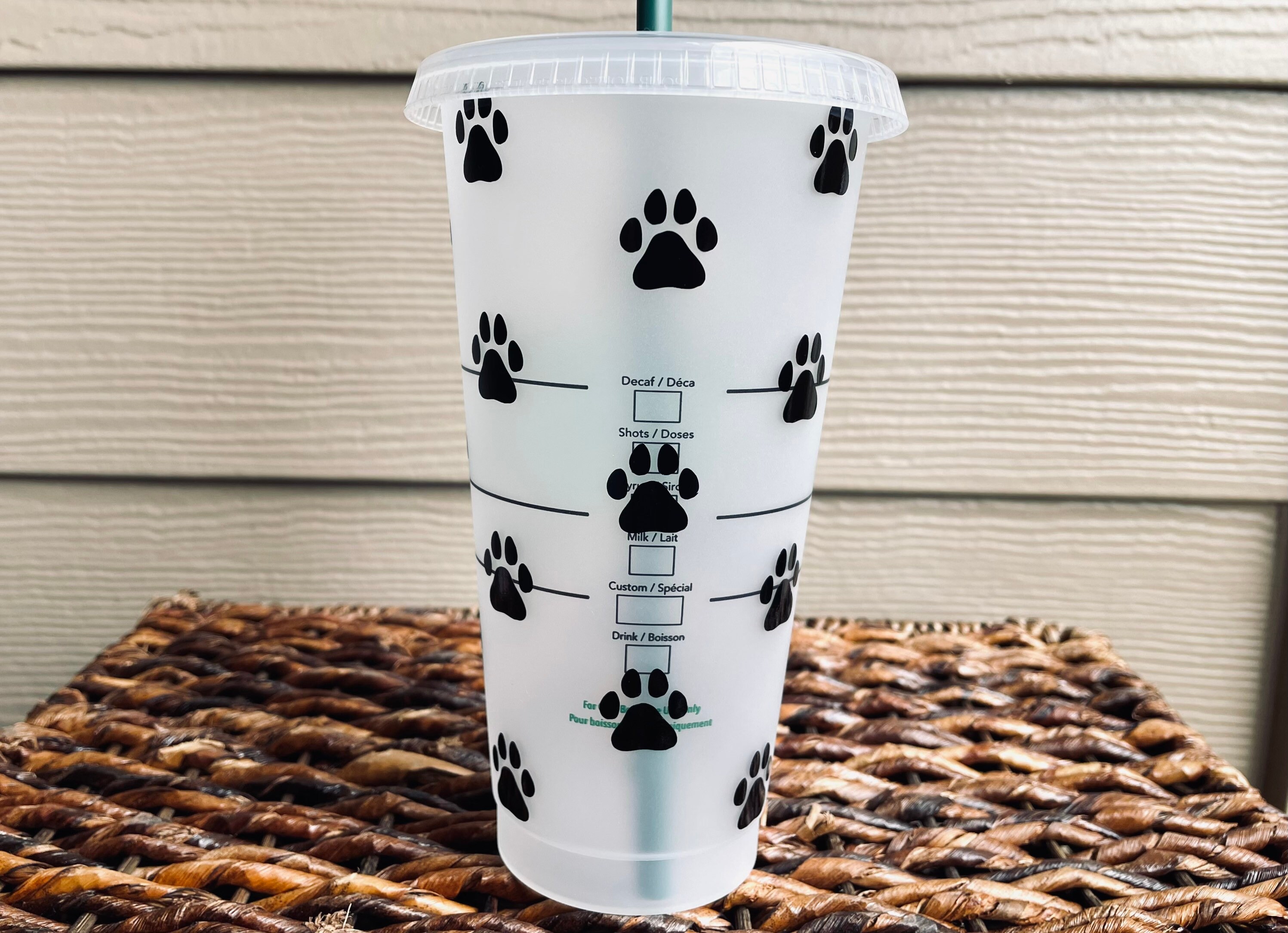 Dog Paw Starbucks Cup, Paw Print Cup, Dog Mom Starbucks Cup ...