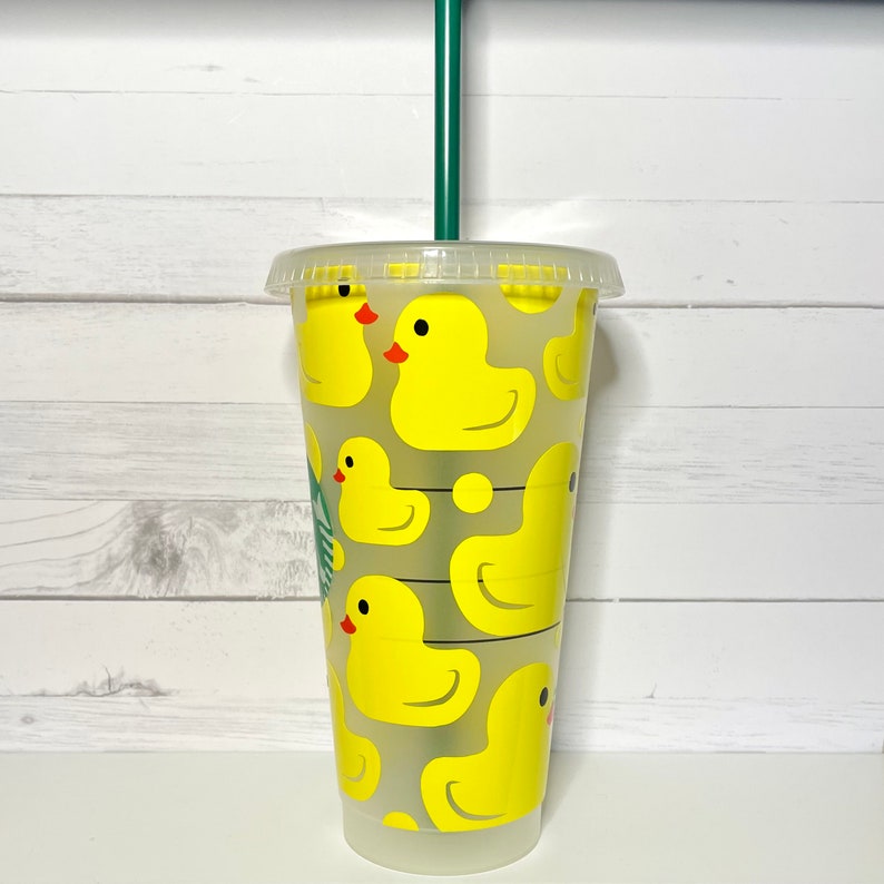 Rubber Ducky Starbucks Cup Rubber Duck Cup Animal Starbucks - Etsy