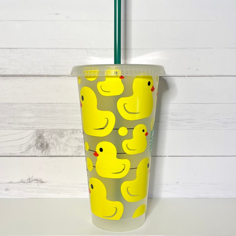 Rubber Ducky Starbucks Cup Rubber Duck Cup Animal Starbucks - Etsy