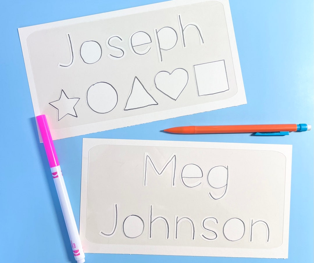 Personalized Stencil for Child, Learning Stencil, Children Learning ...