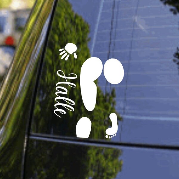 Butt Print and Name Decal - Etsy