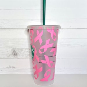ANY COLOR Cancer Ribbon Starbucks Cup, Breast Cancer Awareness Cup ...