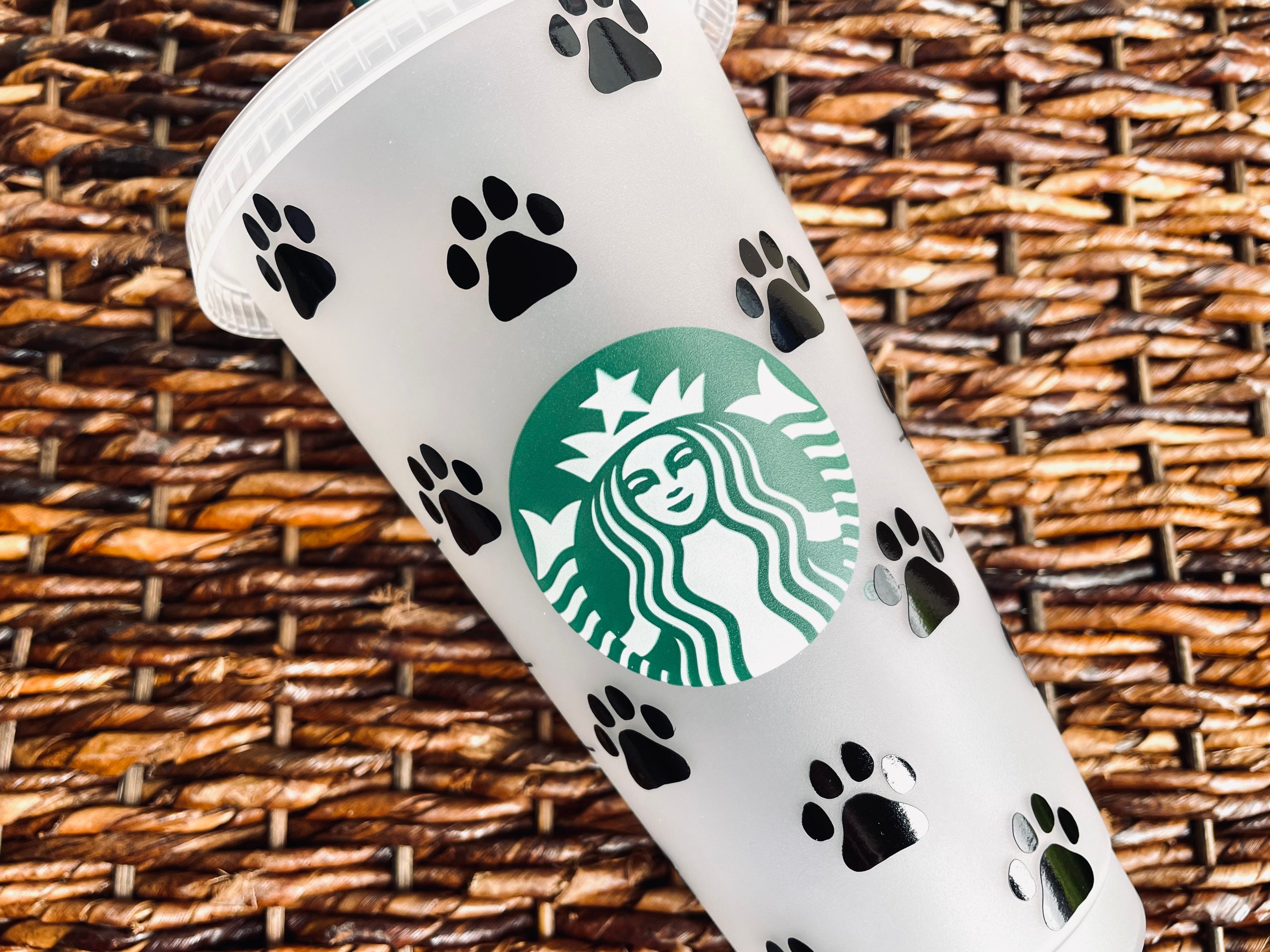 Dog Paw Starbucks Cup, Paw Print Cup, Dog Mom Starbucks Cup ...