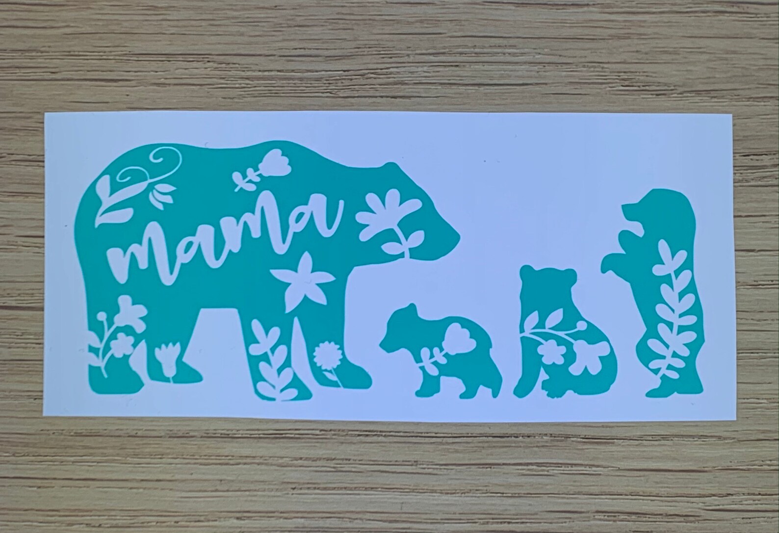 Mama Bear Decal Floral Mama Bear Sticker Mama Bear With Baby - Etsy